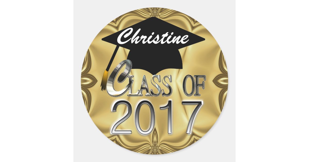 Class Of 2017 Gold Graduation Seals | Zazzle.com
