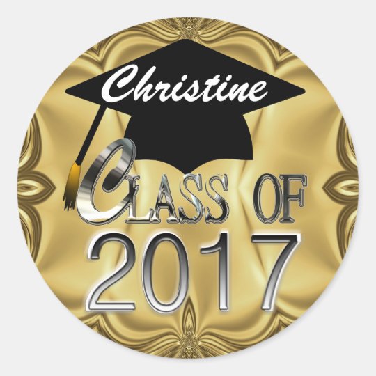 Class Of 2017 Gold Graduation Seals | Zazzle.com