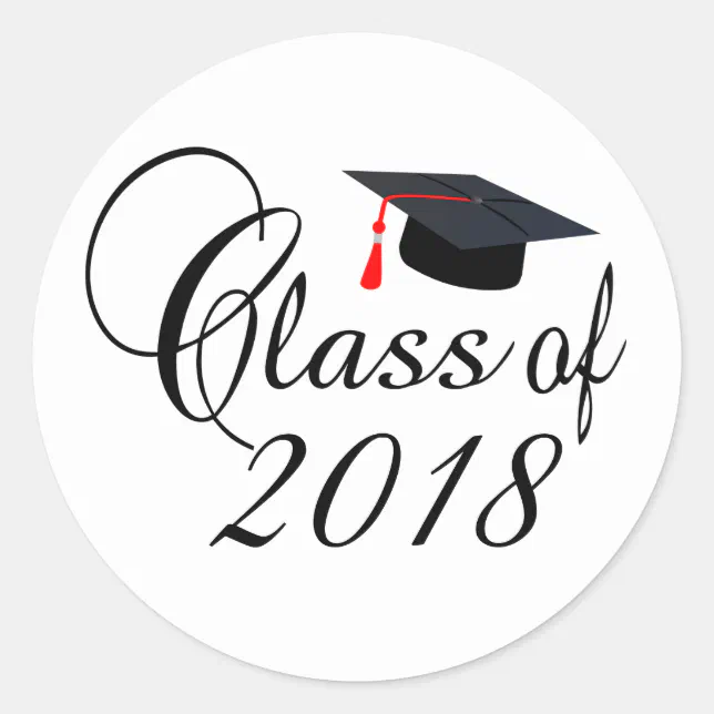 Class Of 2018 Classic Round Sticker | Zazzle