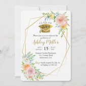 Class of 2018 Floral blush gold Graduation Party Invitation | Zazzle
