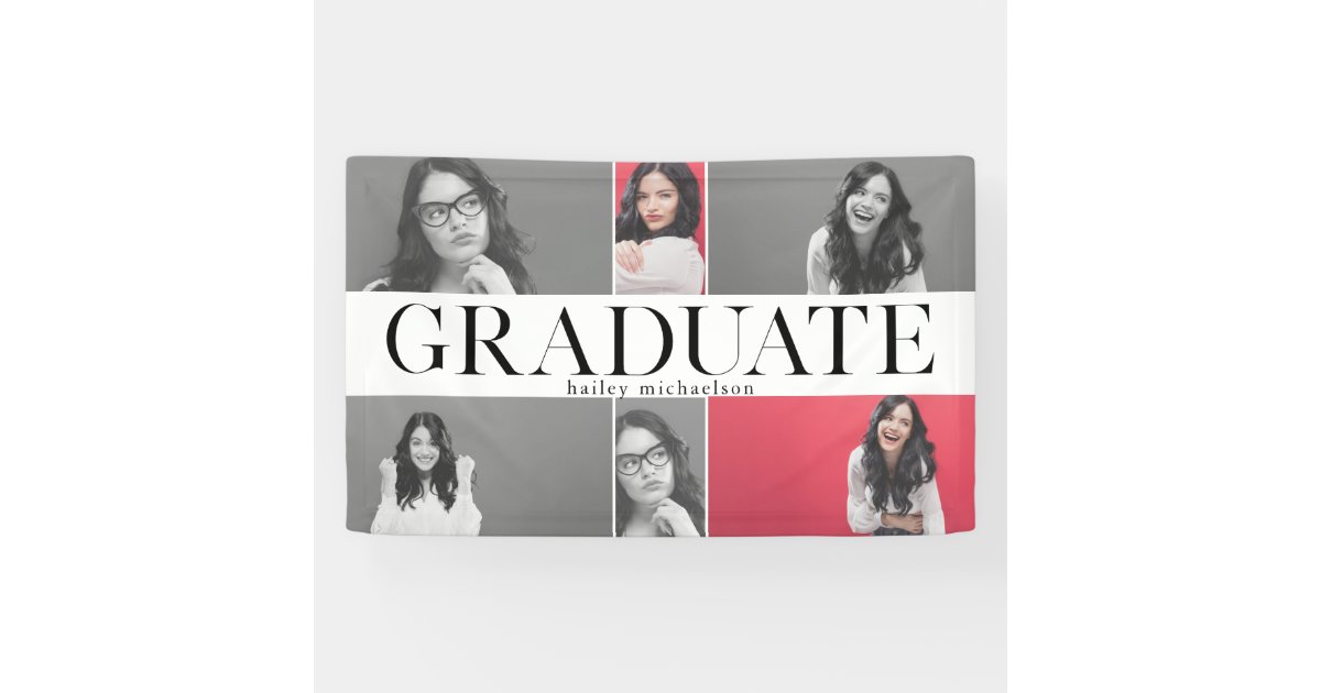 Class of 2018 Graduation Photo Collage Banner | Zazzle