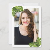 Class of 2018 tropical green gold photo card | Zazzle