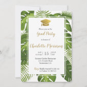 Class of 2018 tropical green gold photo card | Zazzle