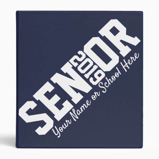 Class of 2019 Block Letter Senior Graduation 3 Ring Binder | Zazzle