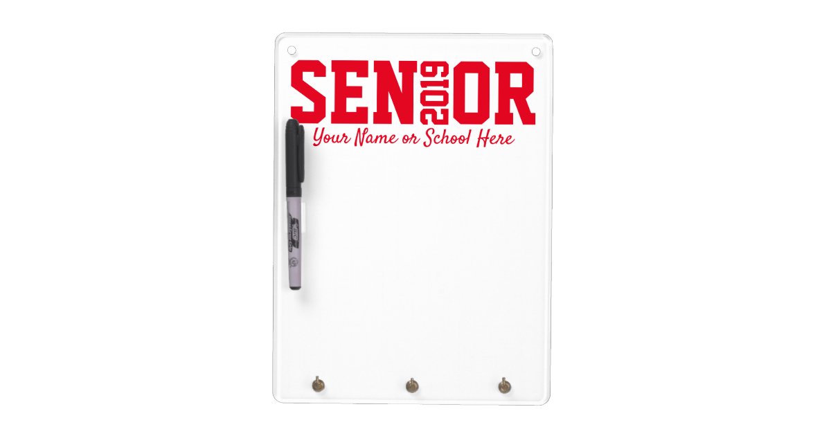 Class of 2019 Block Letter Senior Graduation Dry Erase Board | Zazzle