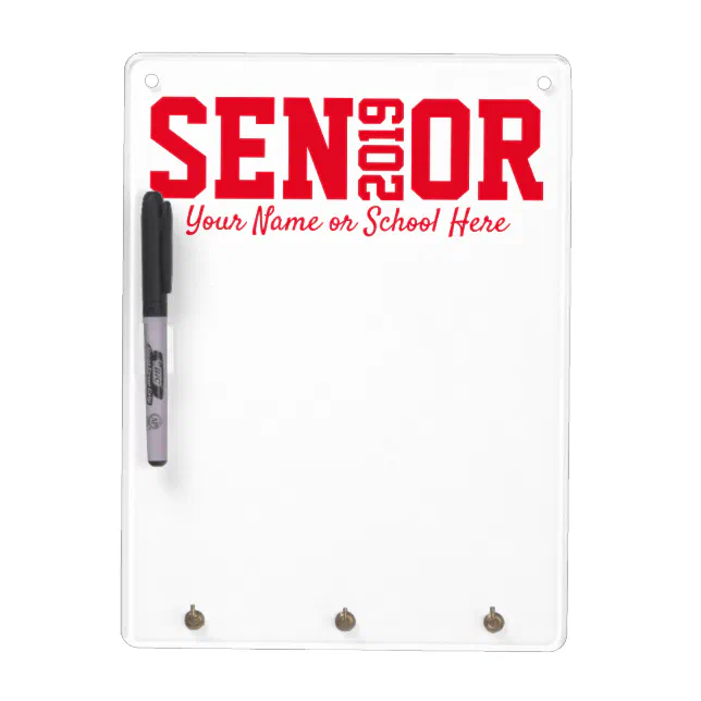 Class of 2019 Block Letter Senior Graduation Dry Erase Board | Zazzle