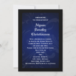 Class of 2019 Blue Tassel College Graduation Invitation | Zazzle