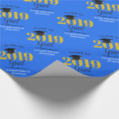 Class of 2019 Grad | Blue & Gold Wrapping Paper | Zazzle