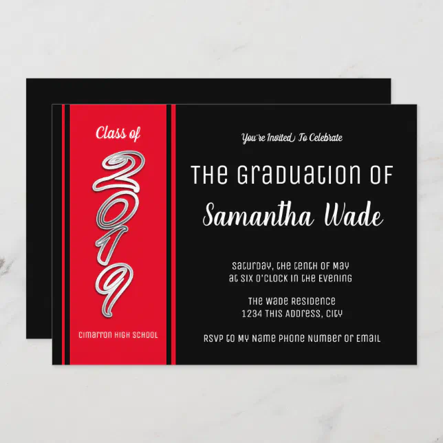 Class of 2019 High school or College Graduation Invitation | Zazzle