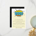 CLASS OF 2020 class teacher to student note comic Thank You Card | Zazzle