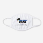Class of 2020 Custom Graduation White Cotton Face Mask | Zazzle