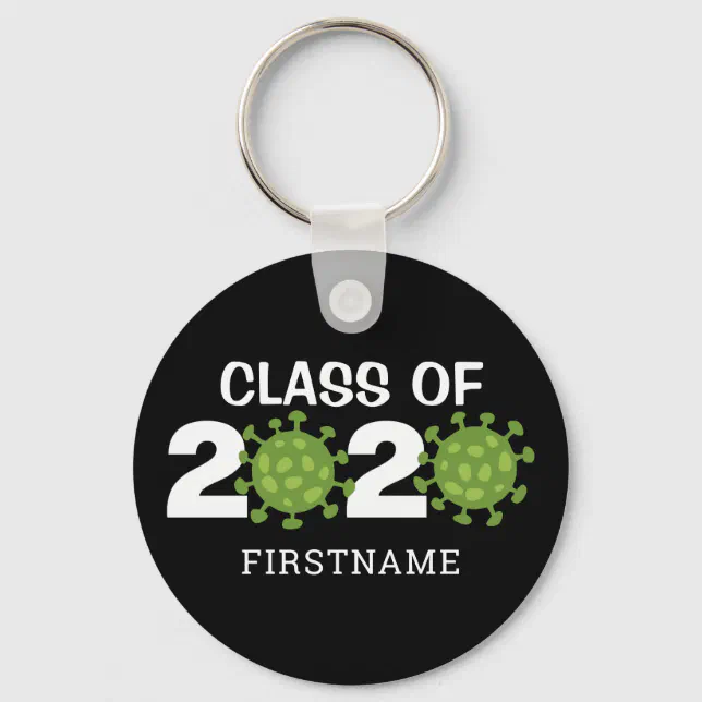 Class of 2020 Funny Virus Virtual Graduation Keychain | Zazzle
