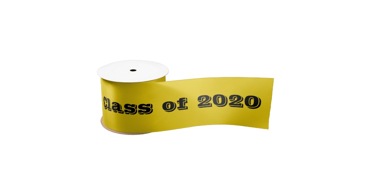 Class of 2020 Gold Satin Ribbon by Janz | Zazzle
