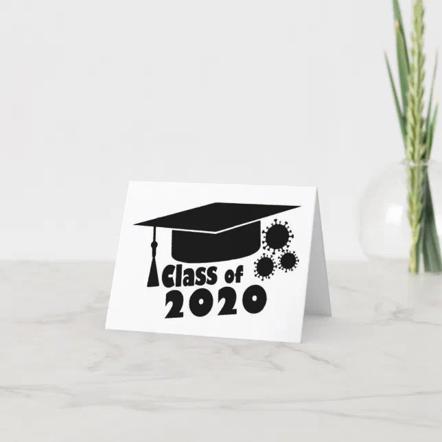 Class of 2020 Graduation Hat Thank You Card | Zazzle