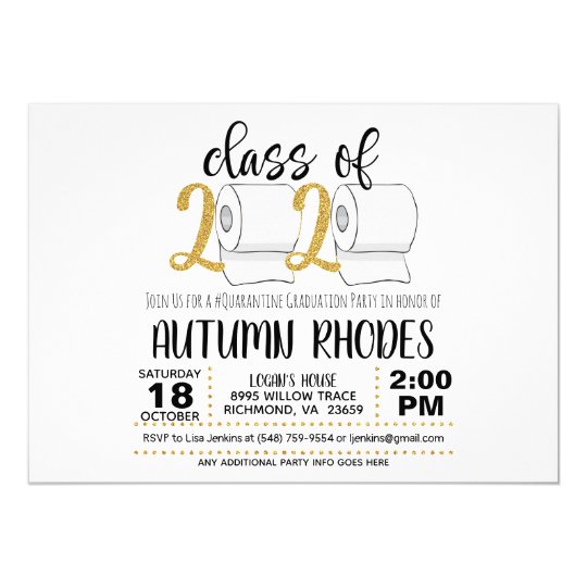 Class of 2020 Graduation Invitation - Funny TP GG | Zazzle.com