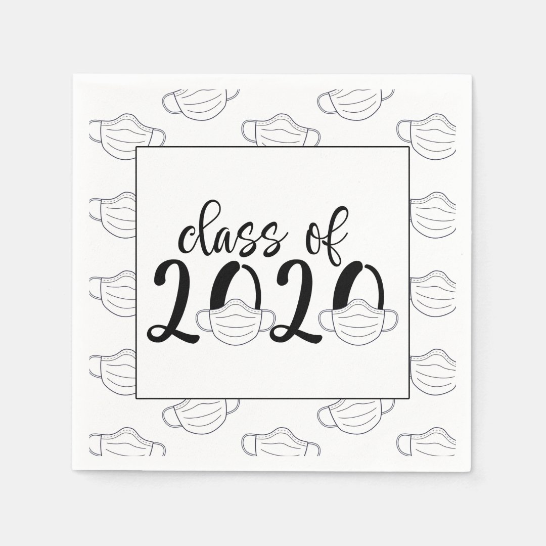 Class of 2020 Graduation Napkin - Face Mask | Zazzle