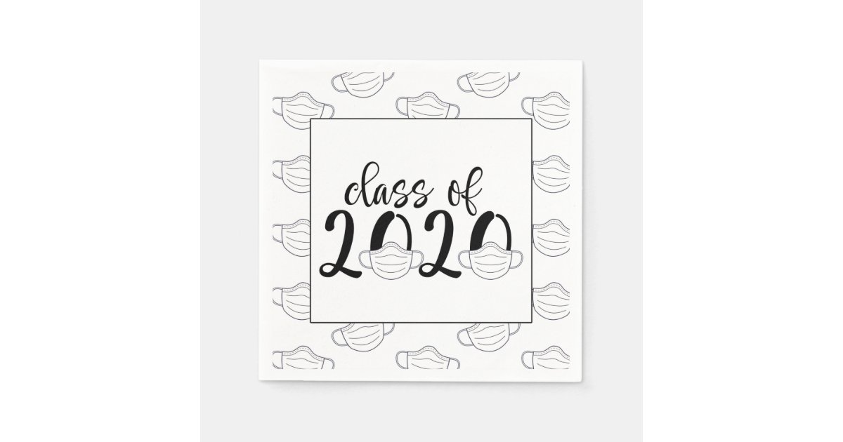 Class of 2020 Graduation Napkin - Face Mask | Zazzle