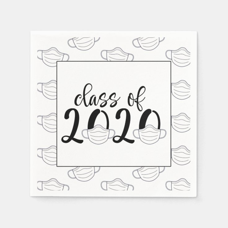 Class of 2020 Graduation Napkin - Face Mask | Zazzle