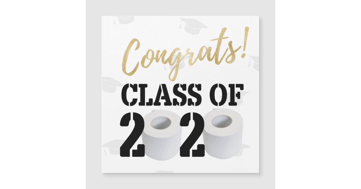 Class of 2020 Graduation Quarantine Magnetic Card | Zazzle