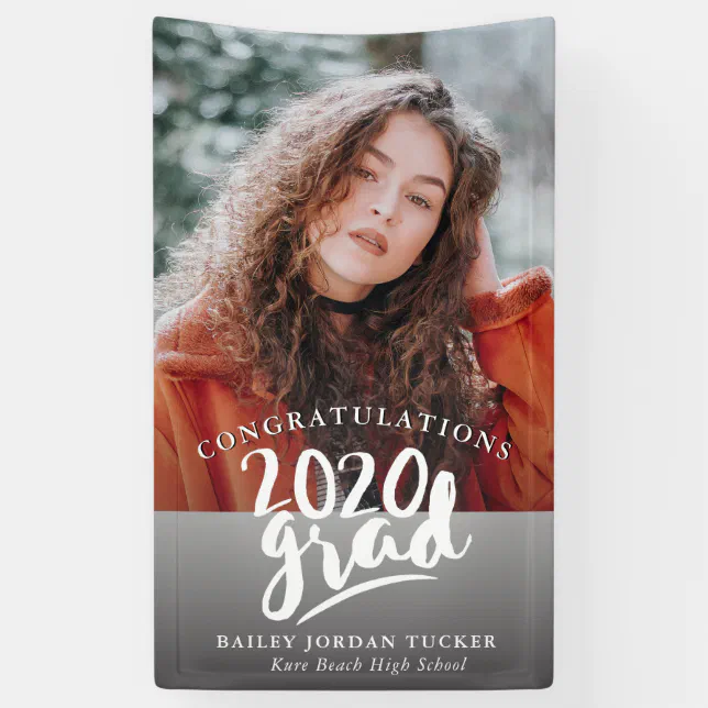 Class of 2020 Handlettered Photo Graduation Banner | Zazzle