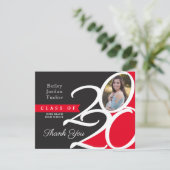 Class of 2020 Red Graduation Thank You Card | Zazzle