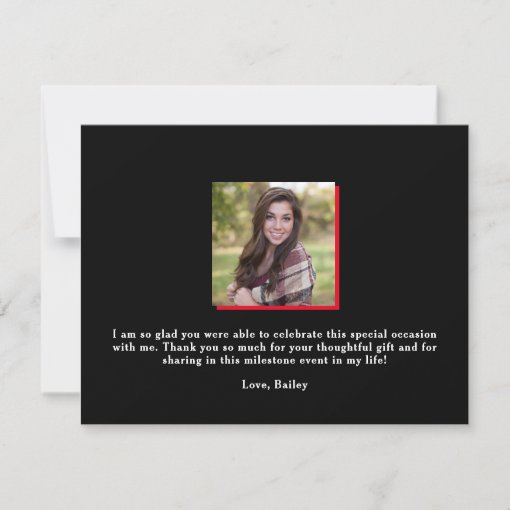 Class of 2020 Red Graduation Thank You Card | Zazzle