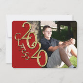 Class of 2020 Red Photo Graduation Invitation | Zazzle