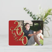Class of 2020 Red Photo Graduation Invitation | Zazzle