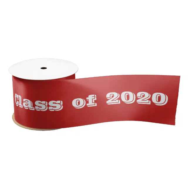 Class of 2020 Red Satin Ribbon by Janz | Zazzle