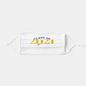 Class of 2021 Graduate Modern Gold and Black Adult Cloth Face Mask | Zazzle