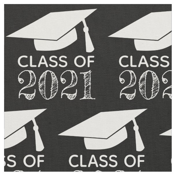 Class of 2021 Graduation Cap Pink or Choose Color Fabric | Zazzle.com