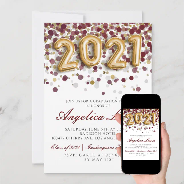 Class of 2021 Graduation Party Invitation | Zazzle