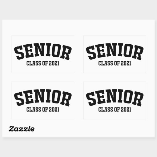 Class of 2021, Senior Gifts, Senior 2021 Rectangular Sticker | Zazzle