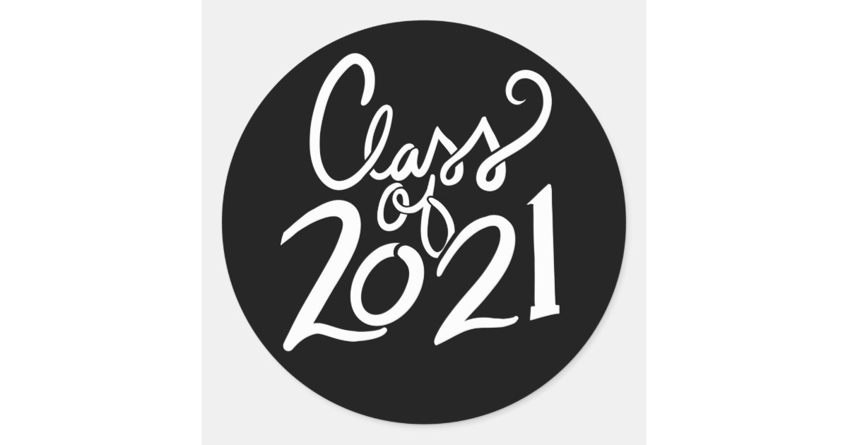 Class of 2021 Senior Graduation Grad Classic Round Sticker | Zazzle