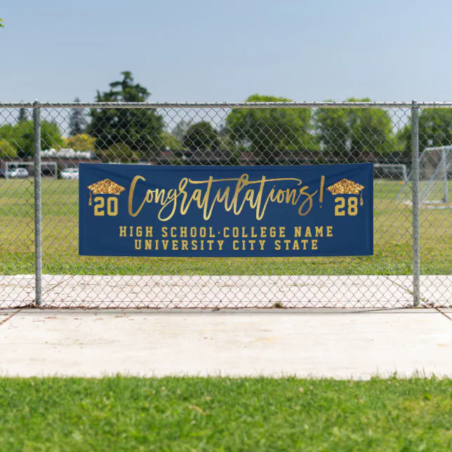 CLASS OF 2022 Custom School Graduation Ceremony Banner | Zazzle