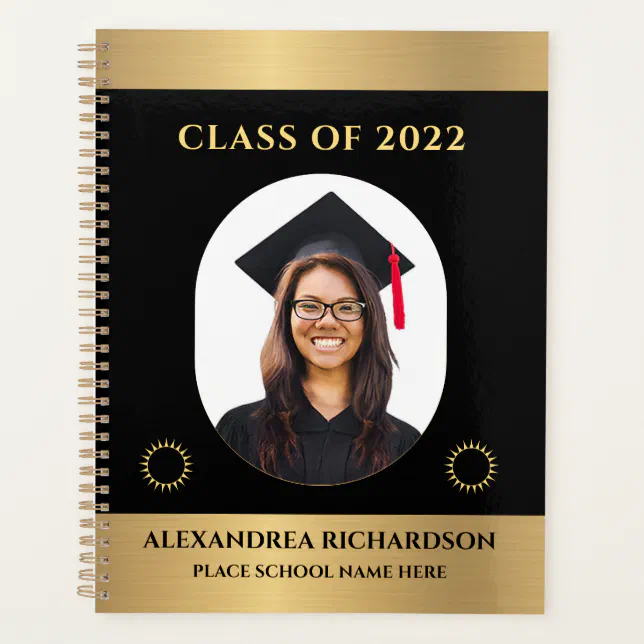 Class of 2022 Grad Student Senior Photo Custom Planner | Zazzle