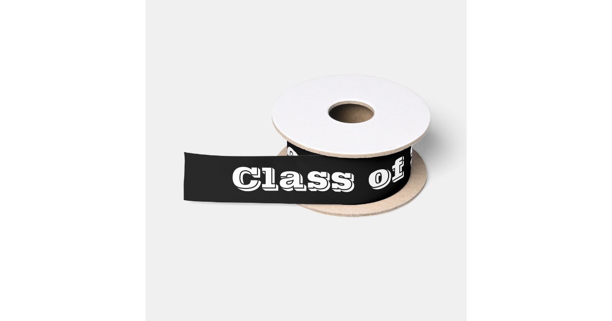 Class of 2022 Graduation Day by Janz Black Satin Ribbon | Zazzle