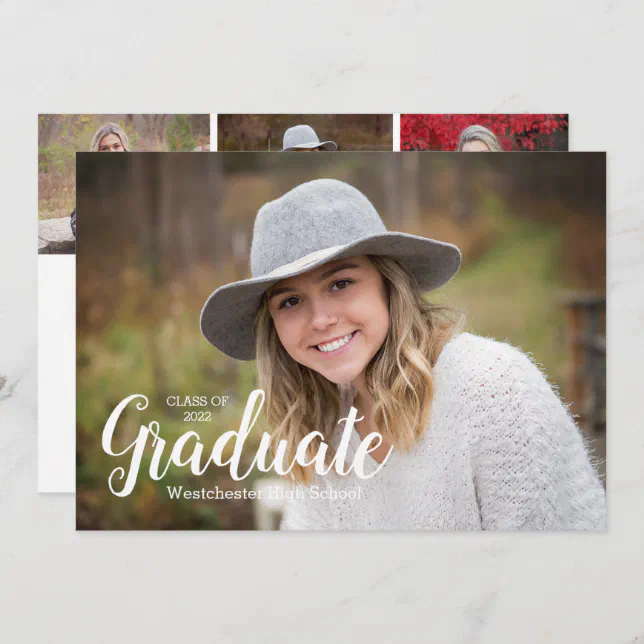 Class of 2022 Modern Photo Graduation Invitation | Zazzle