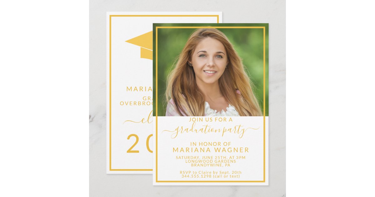 Class of 2022 Photo High School Graduation Party I Invitation | Zazzle