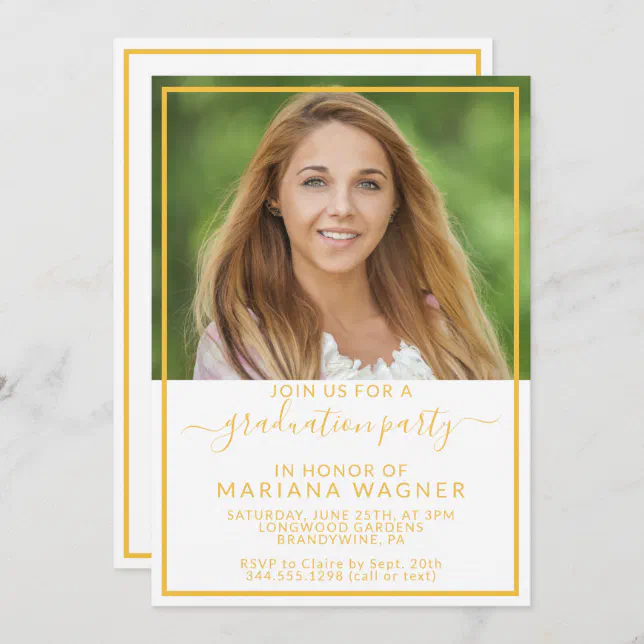 Class of 2022 Photo High School Graduation Party I Invitation | Zazzle