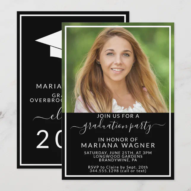 Class of 2022 Photo High School Graduation Party Invitation | Zazzle