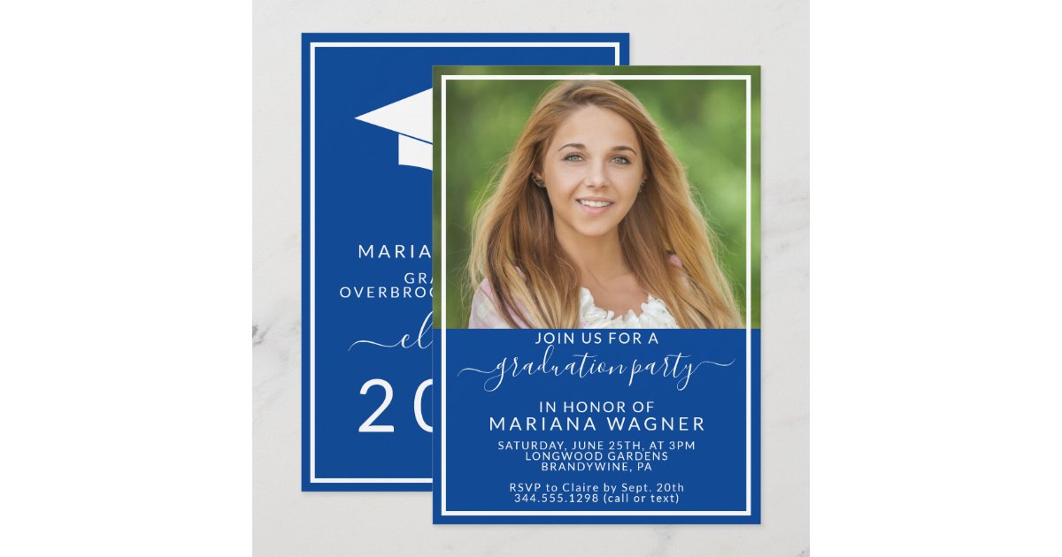 Class of 2022 Photo High School Graduation Party Invitation | Zazzle