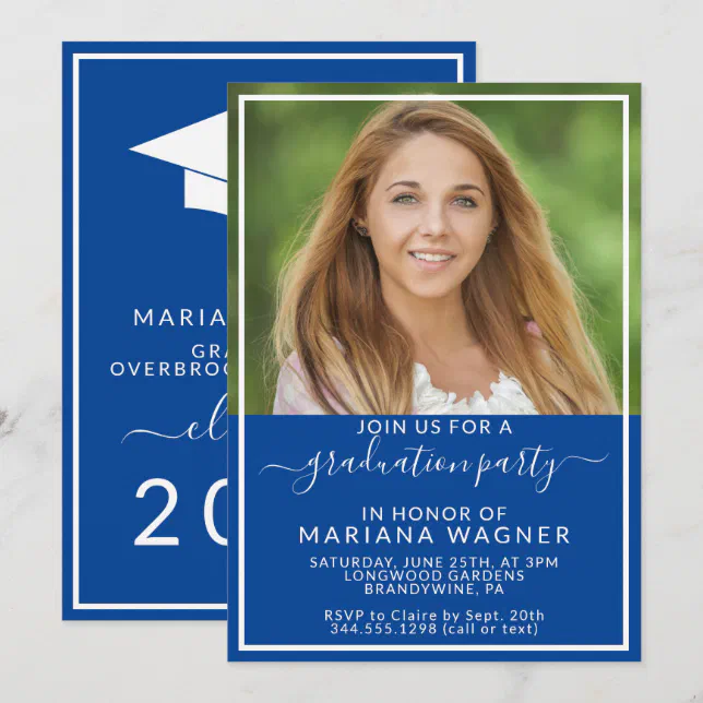 Class of 2022 Photo High School Graduation Party Invitation | Zazzle