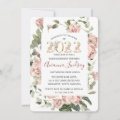 Class of 2022 Pretty Pink Rose Floral Graduation I Invitation | Zazzle