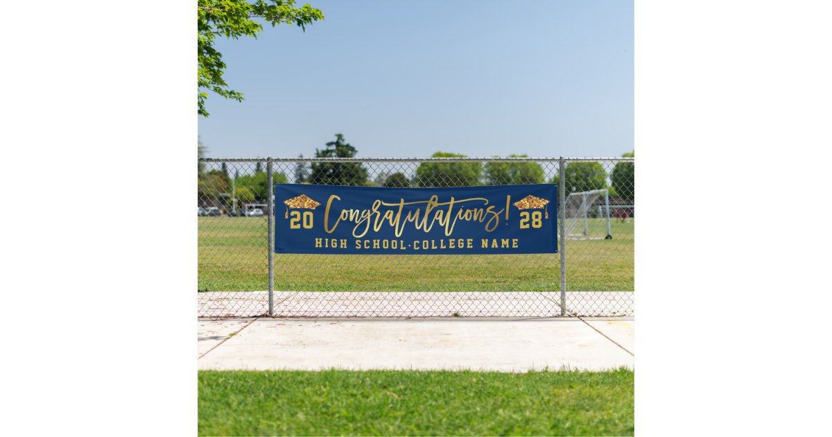 CLASS OF 2023 Custom School Graduation Ceremony Banner | Zazzle