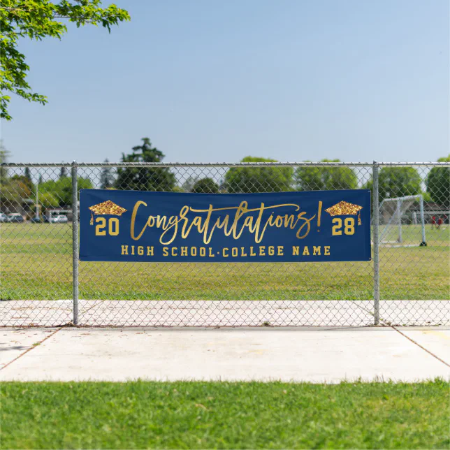CLASS OF 2023 Custom School Graduation Ceremony Banner | Zazzle