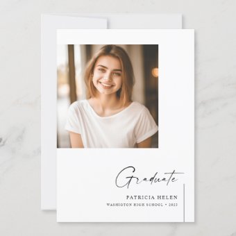 Class of 2023 Double Sided Photo Graduation Party Invitation | Zazzle