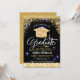 Class of 2023 Elegant Gold Glitter Graduation Invitation | Zazzle