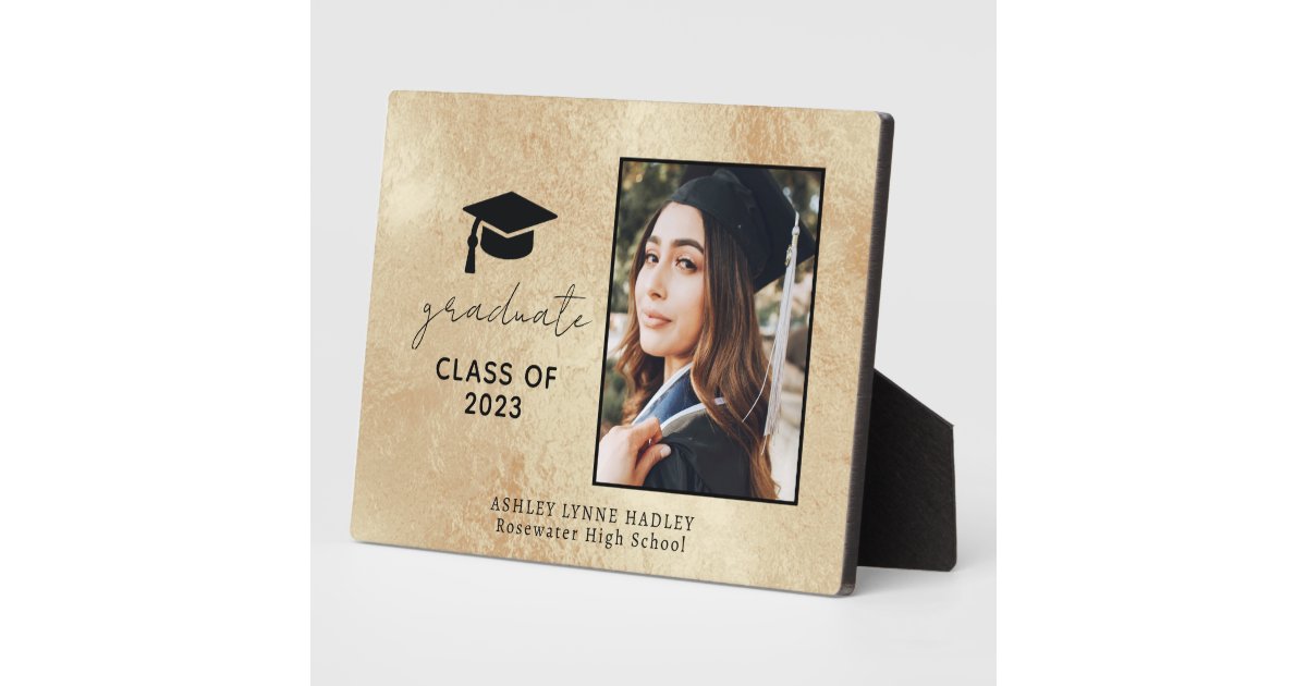 Class Of 2023 Gold Photo Graduation Plaque | Zazzle