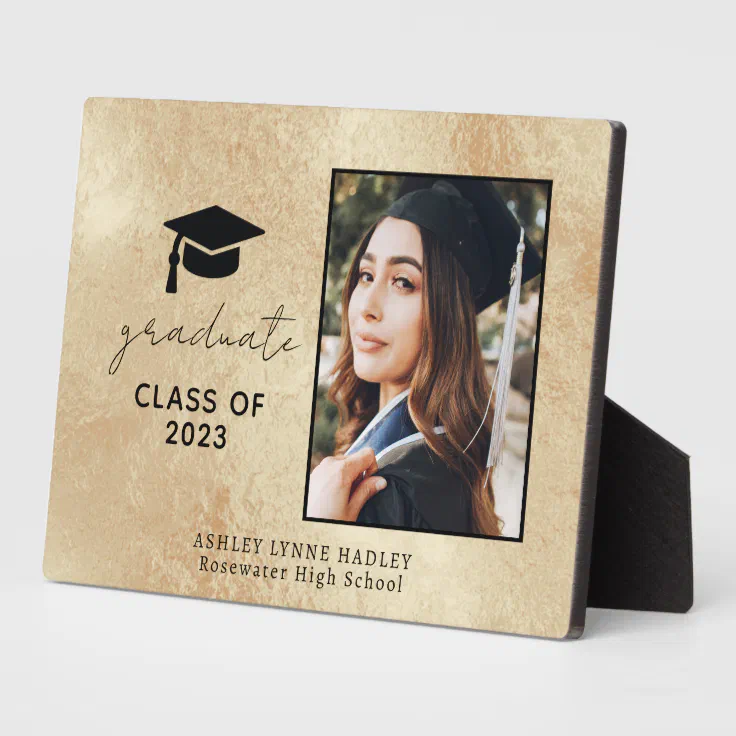Class Of 2023 Gold Photo Graduation Plaque | Zazzle
